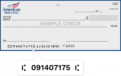Routing Number | American Bank & Trust
