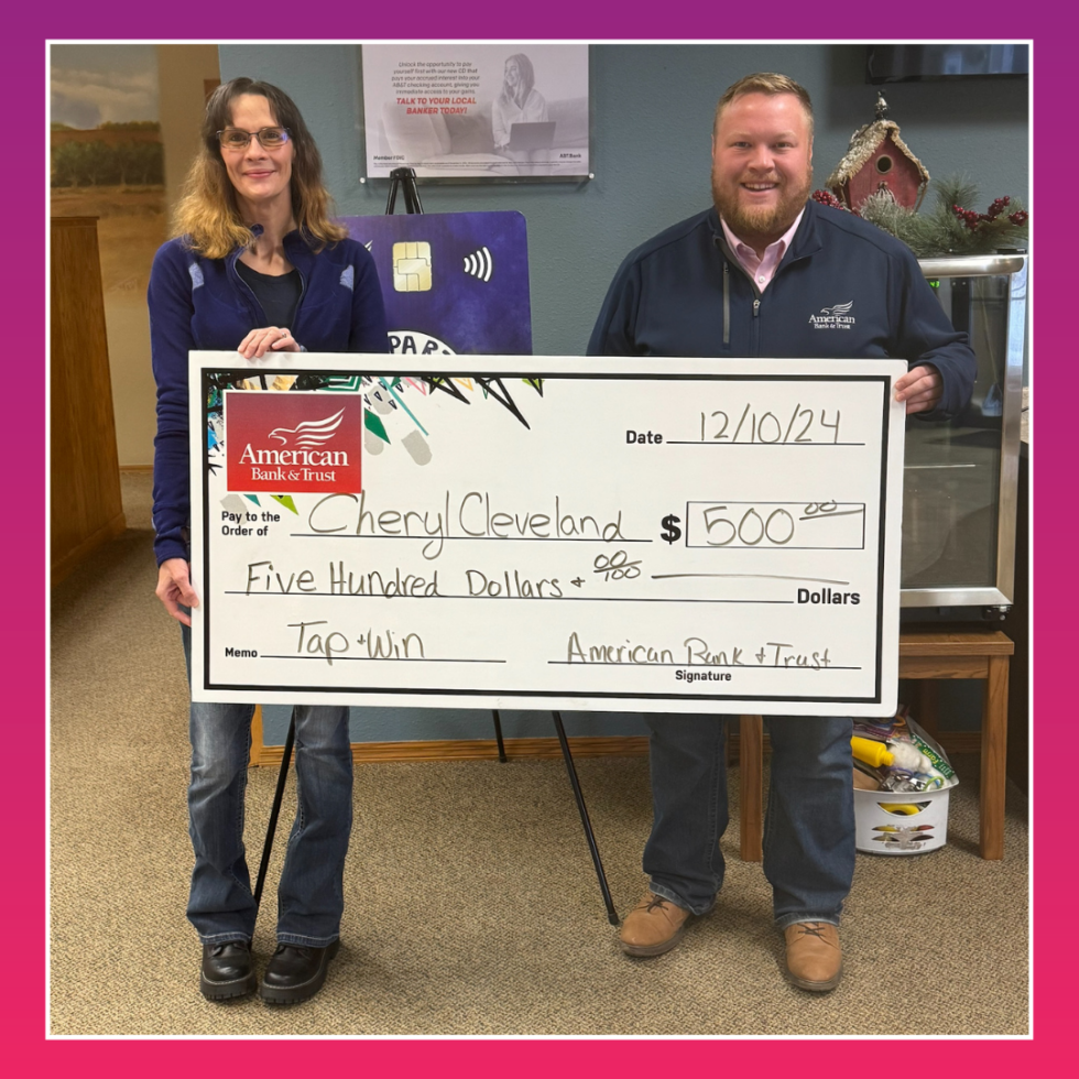 Swipe and Win | American Bank & Trust